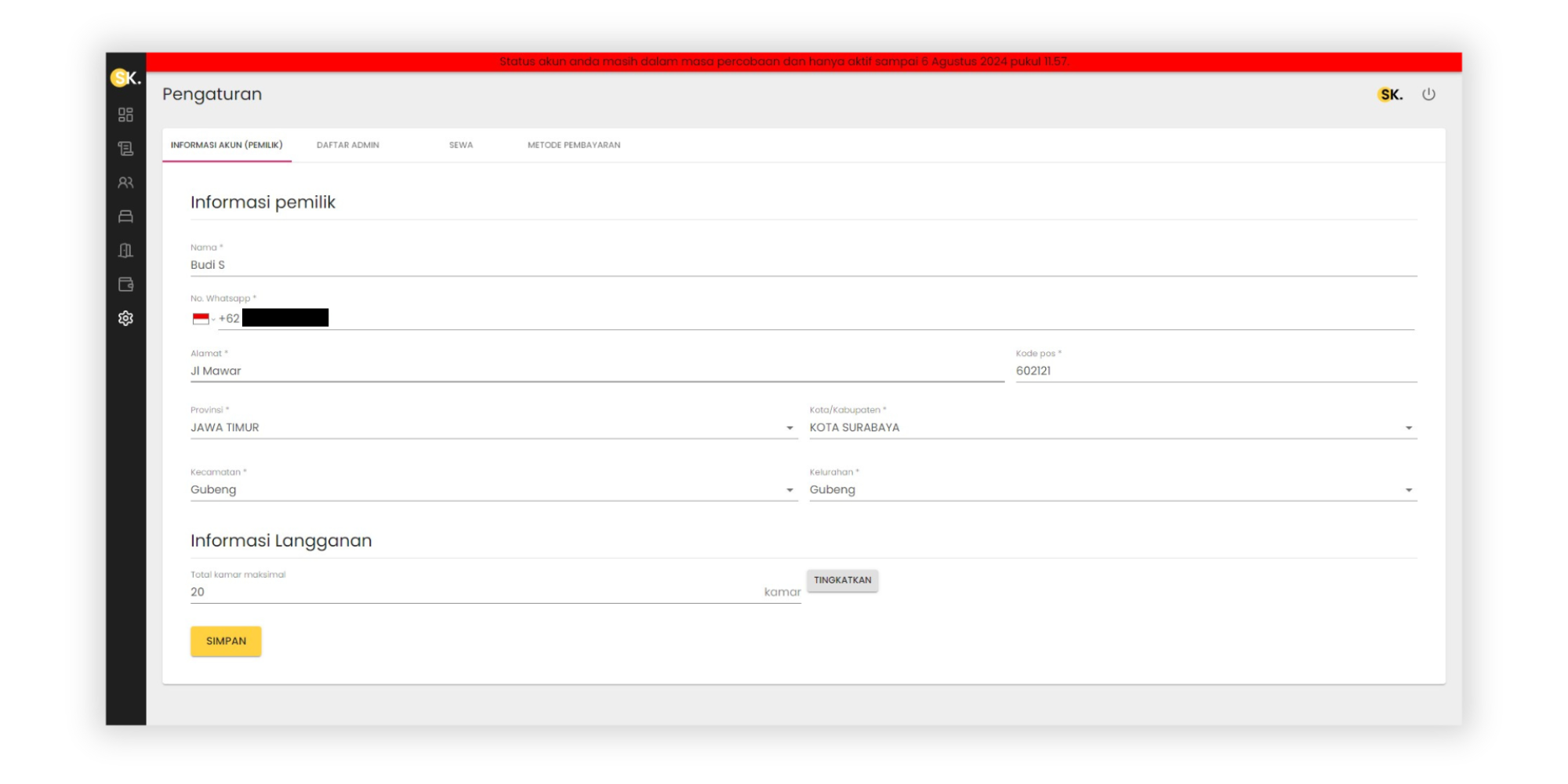 Ketentuan berlangganan Superkos - SuperKos